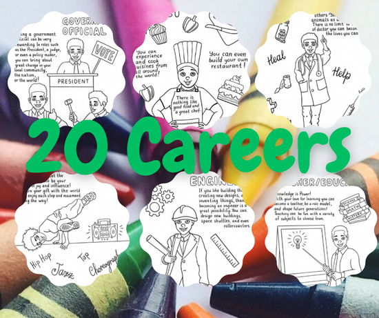Color Your Way- Career Coloring Book (For Boys) w/ Crayons – Art of Jaz ...